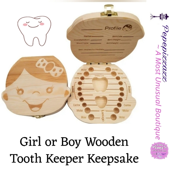 Other | Wooden Tooth Keeper Holder Boy Or Girl | Poshmark